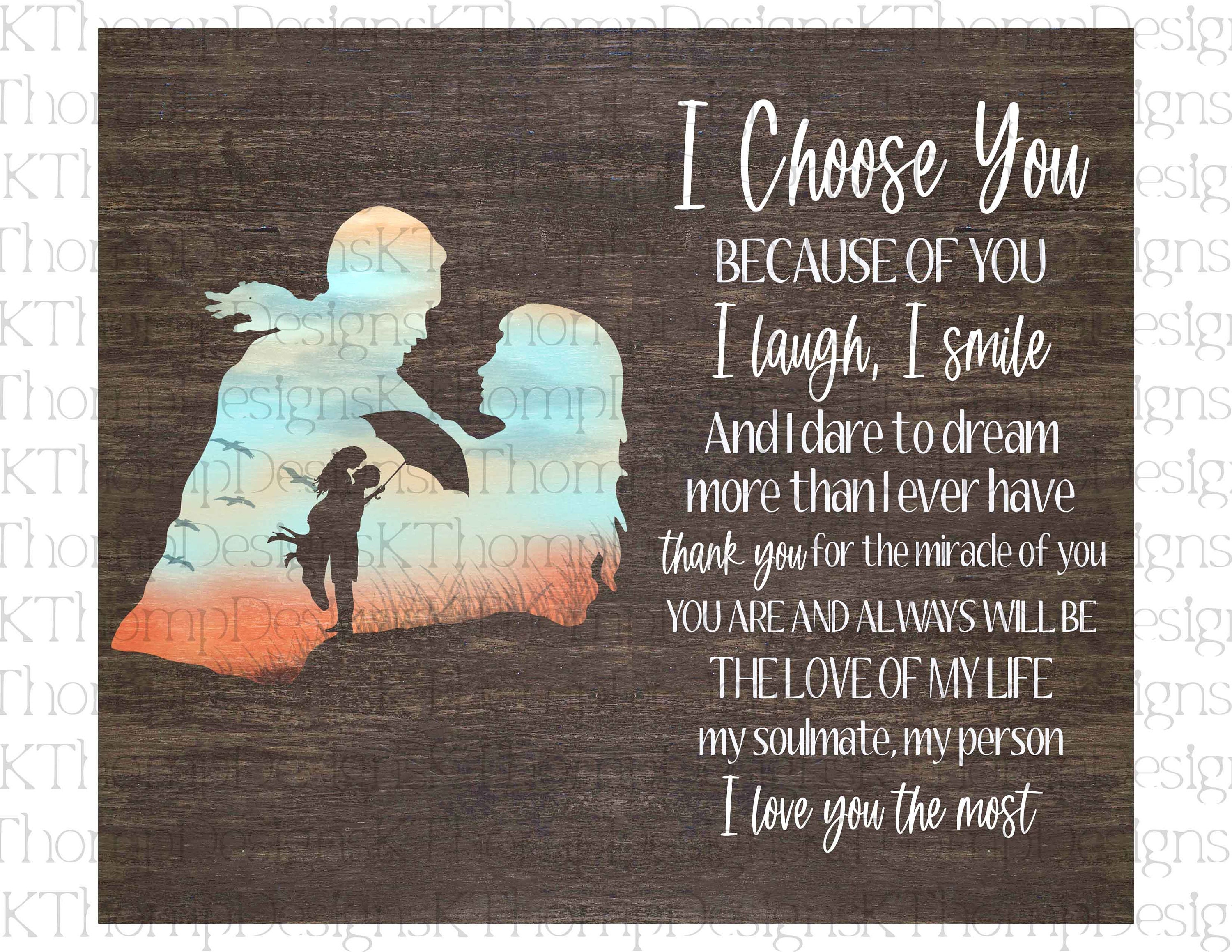 I Choose You Design 20oz Skinny Tumbler Digital Download - Etsy