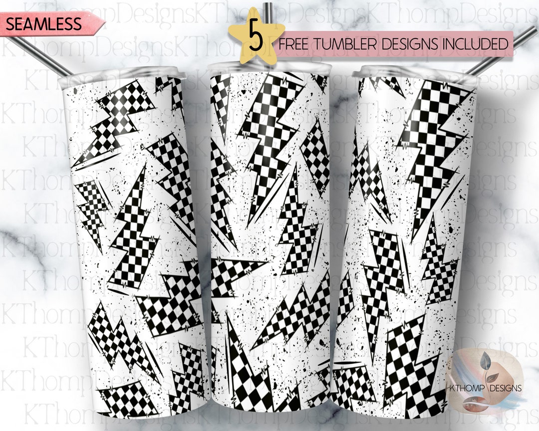 Checkered Flag Transparent Background Design 20oz Skinny Sublimation ...