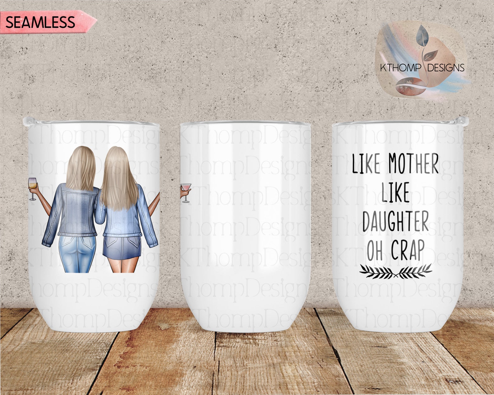 Like Mother Like Daughter Oh Crap Straight Sublimation Wine - Etsy