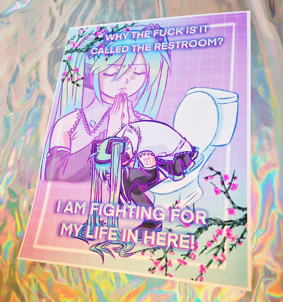 Fighting for Her Life on the Toilet Meme 11 X 14 Print - Etsy