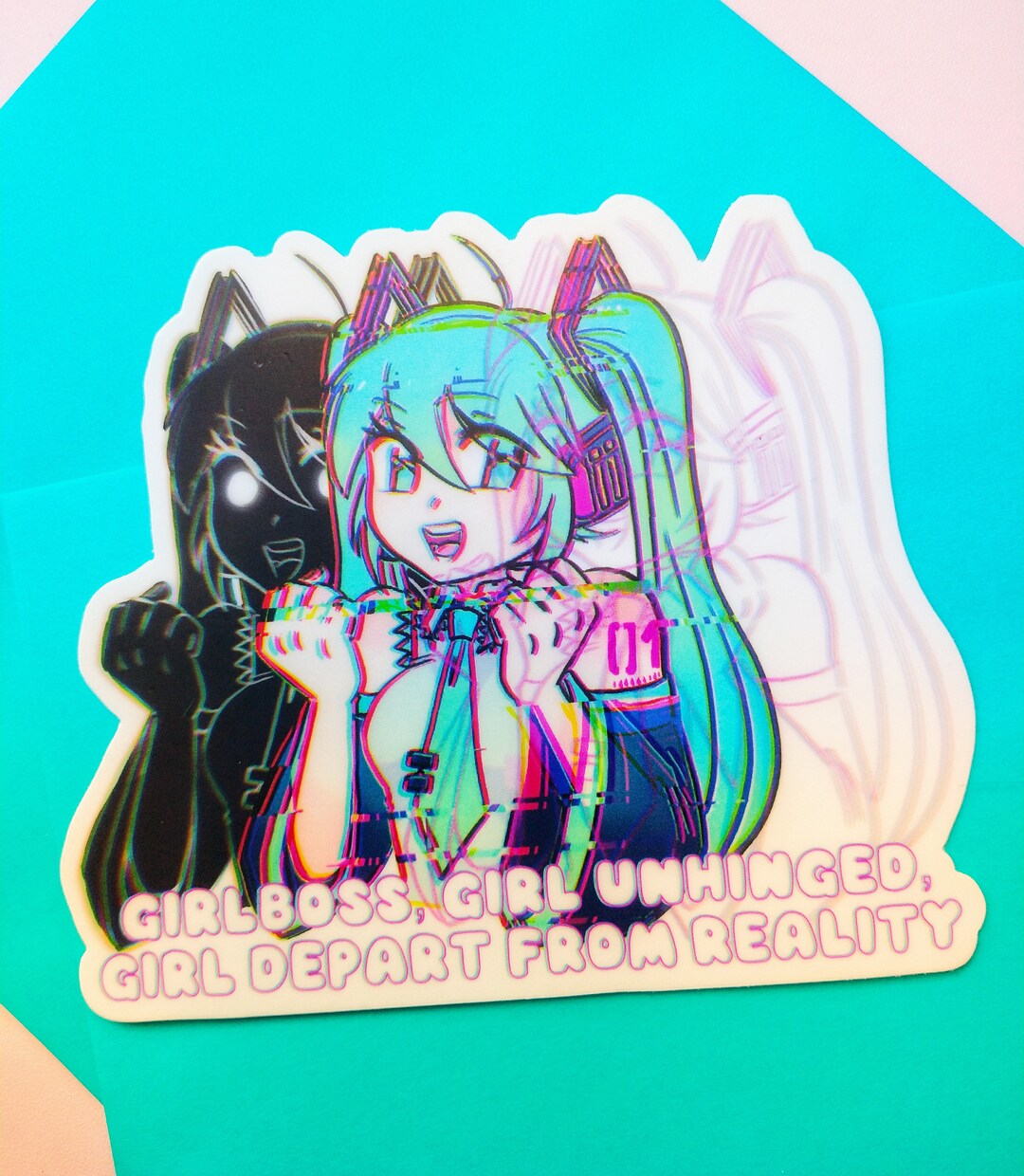 Girlboss Girl Unhinged Girl Depart From Reality Vinyl Sticker - Etsy