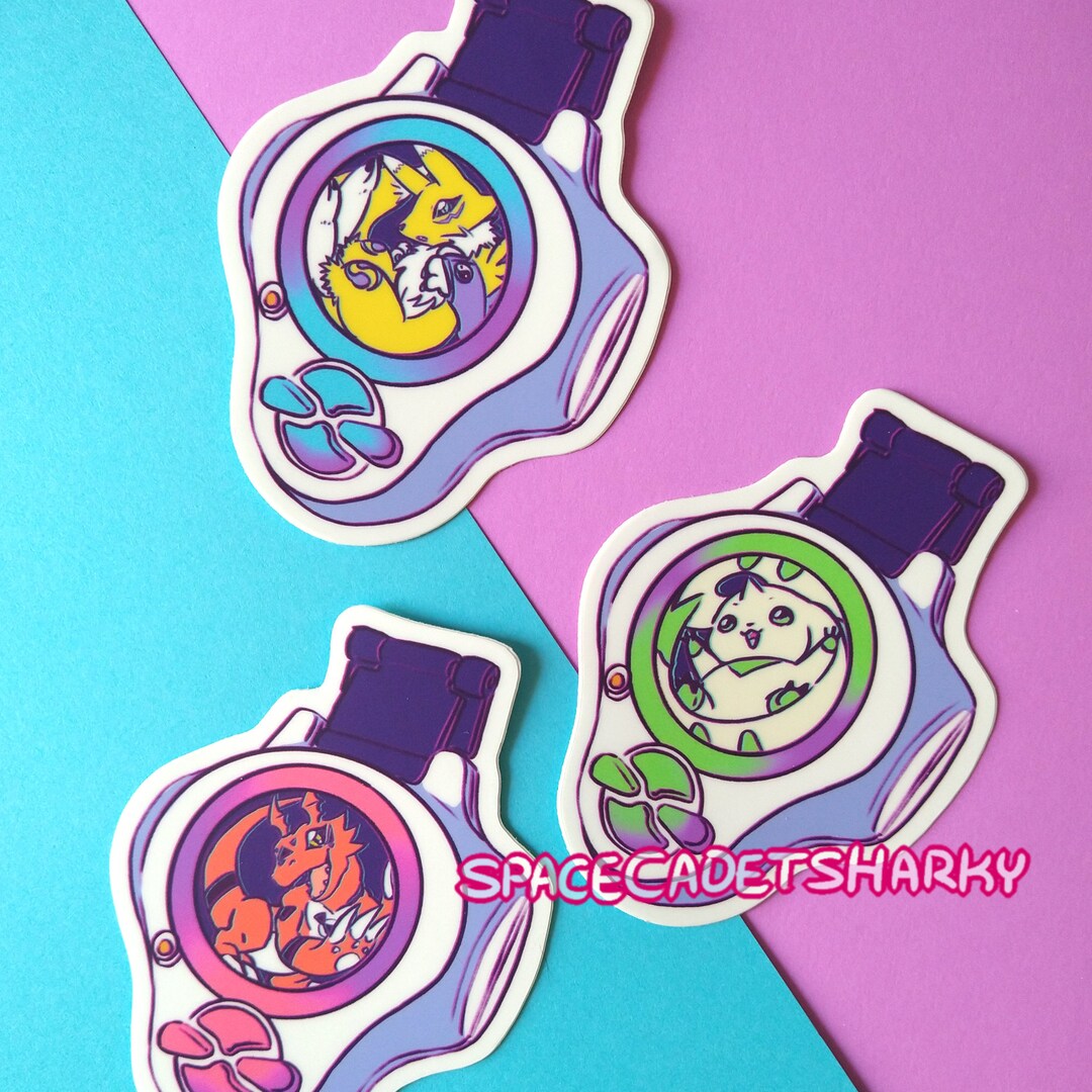 Digimon Tamers Starters 3 Pack, Terriermon, Guilmon, Renamon, Digivice ...