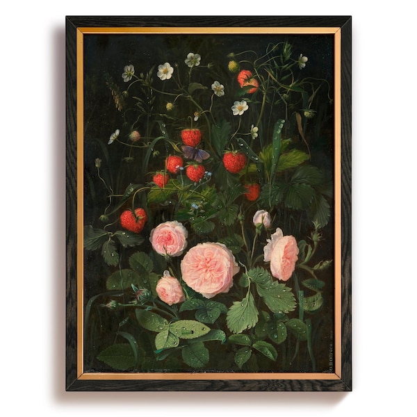 Strawberry Art - Etsy