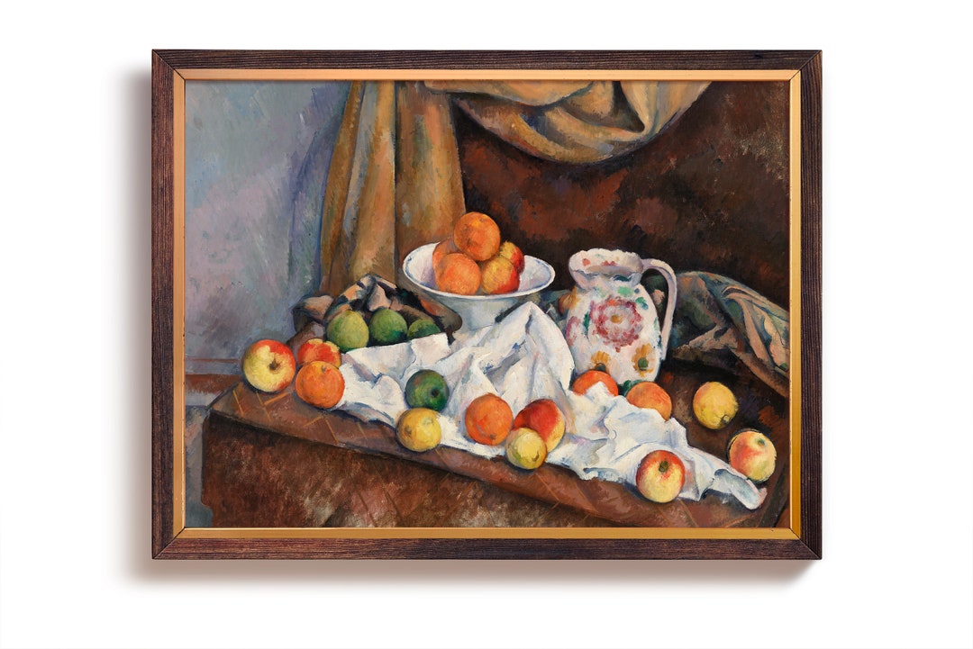 Fruit Still Life Art Print by Paul Cézanne, Wall Art, Fruit Still Life ...