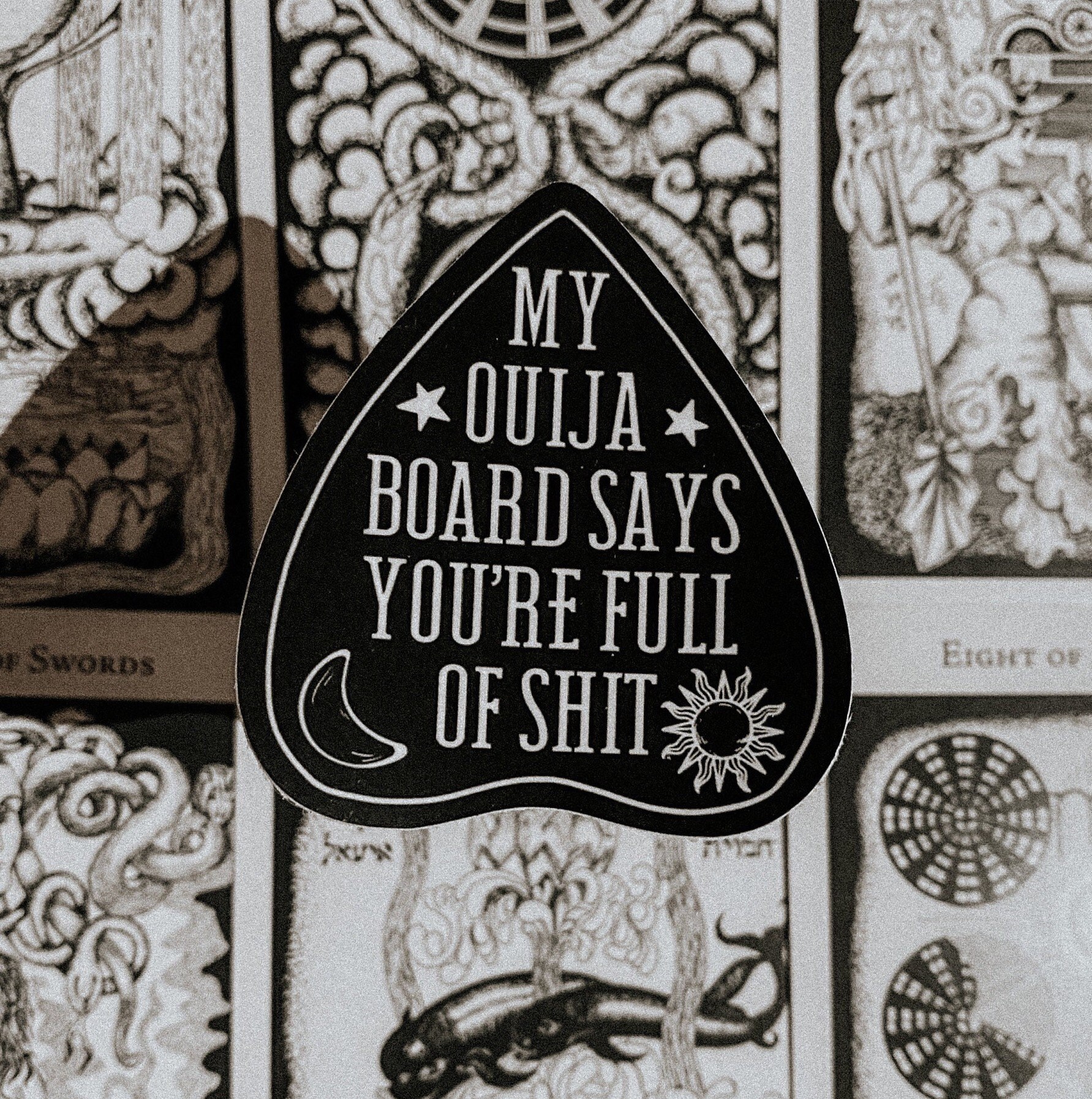 Ouija Board Planchette Sticker, Spooky Accessory, Hydroflask - Etsy
