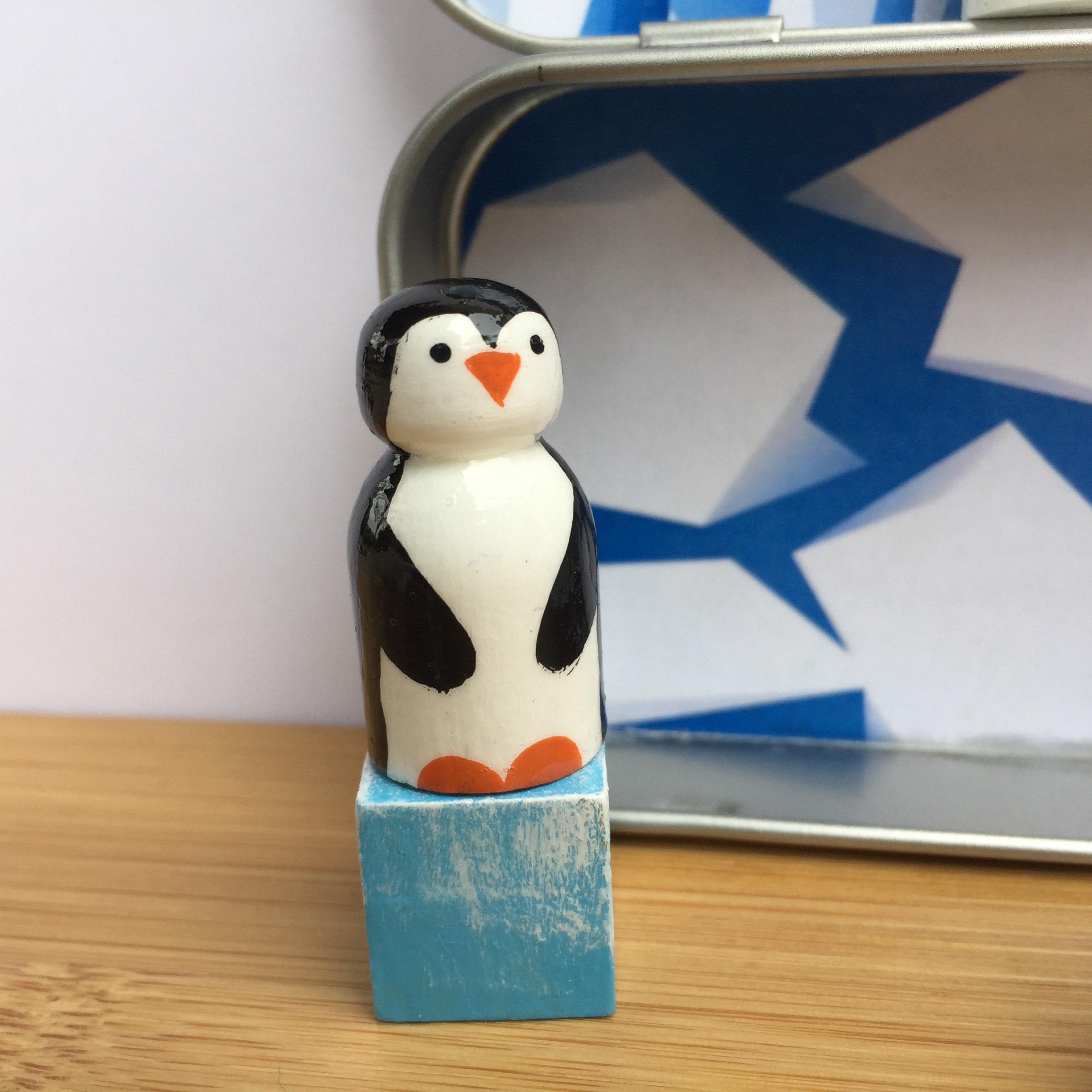 Polar Quiet Toy Peg Dolls Tin Box Play Set | Etsy