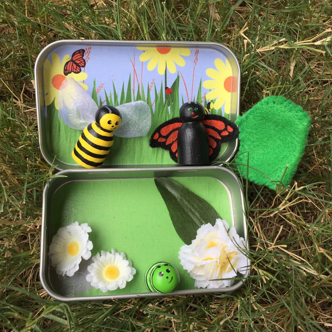 Insect Bug Box, Quiet Toy, Peg Dolls, Stocking Stuffer - Etsy