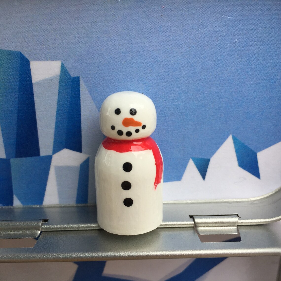 Polar Quiet Toy Peg Dolls Tin Box Play Set | Etsy