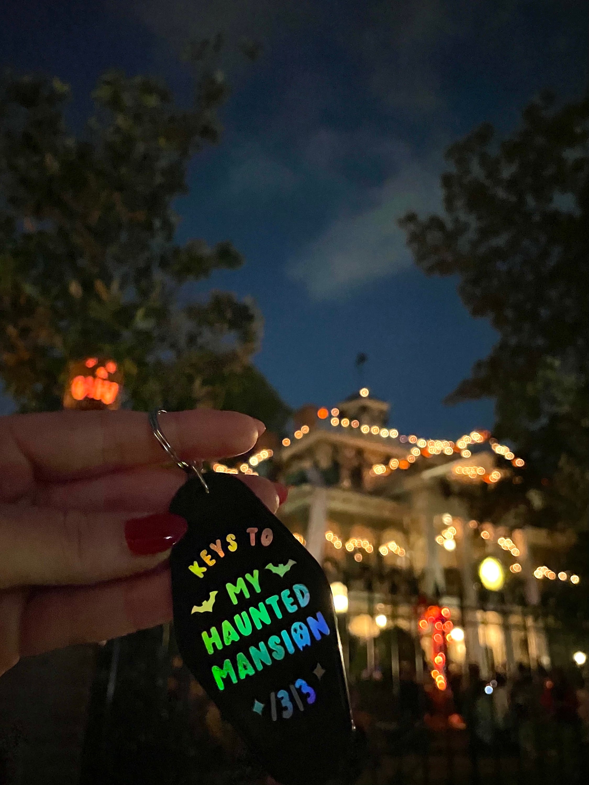 Haunted Mansion Keychain Iridescent - Etsy