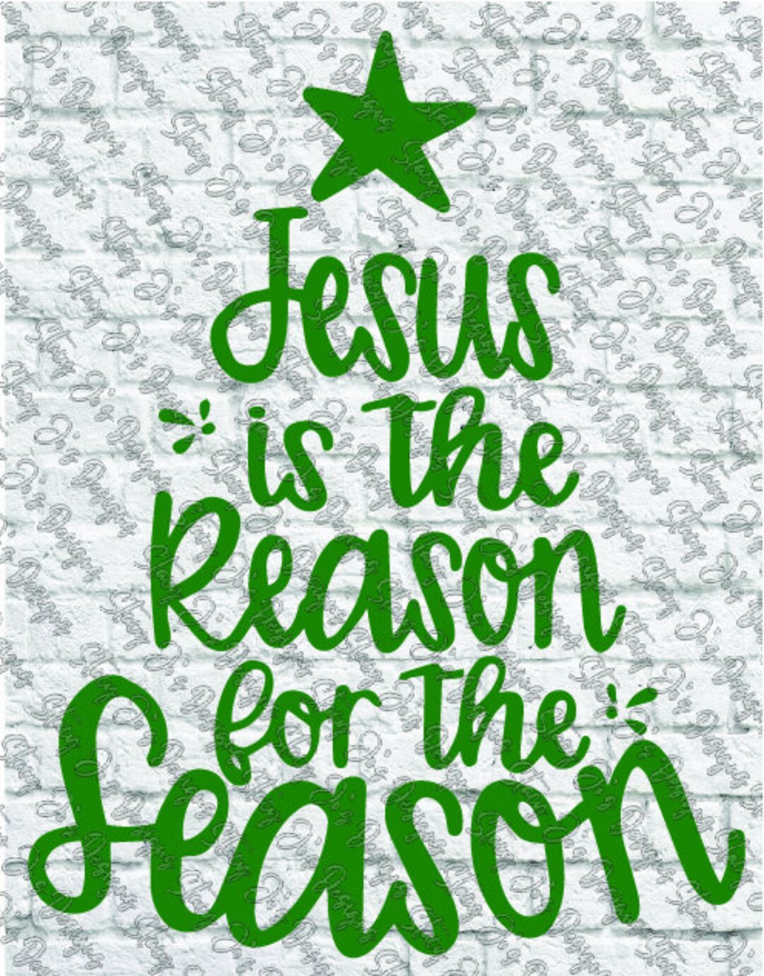 Jesus is the Reason for the Season Christmas Tree SVG Eps Pdf Jpg Dxf ...