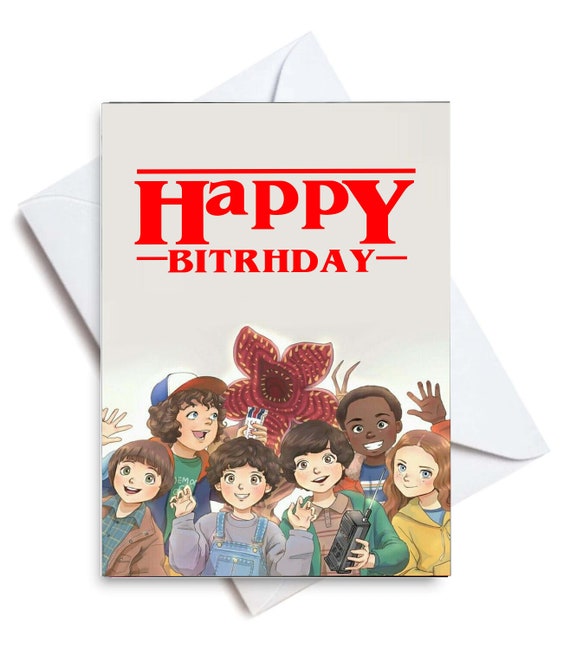 Stranger Things Birthday Cards Greeting Cards Sci Fi TV Show | Etsy
