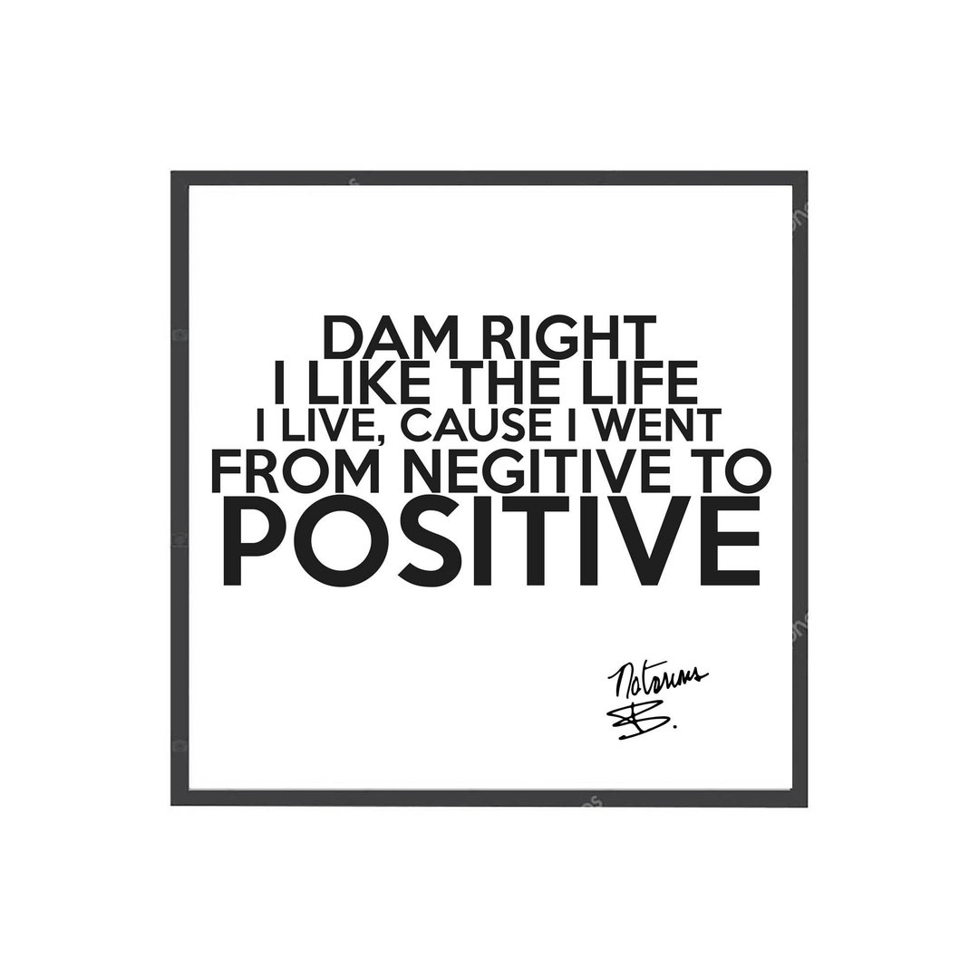 Negitive Positive Poster Hypebeast Poster Hip Hop Poster - Etsy