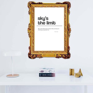 Sky's The Limit Poster Notorious Big Lyrics Poster | Etsy
