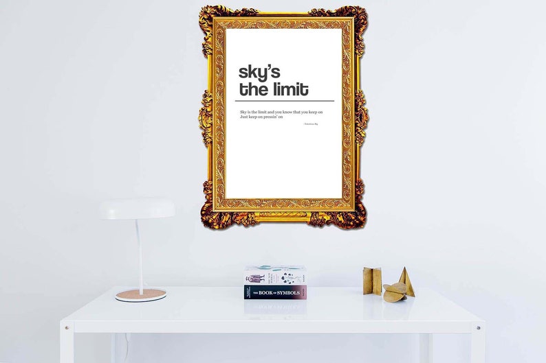 Sky's the Limit Poster Notorious Big Lyrics Poster - Etsy