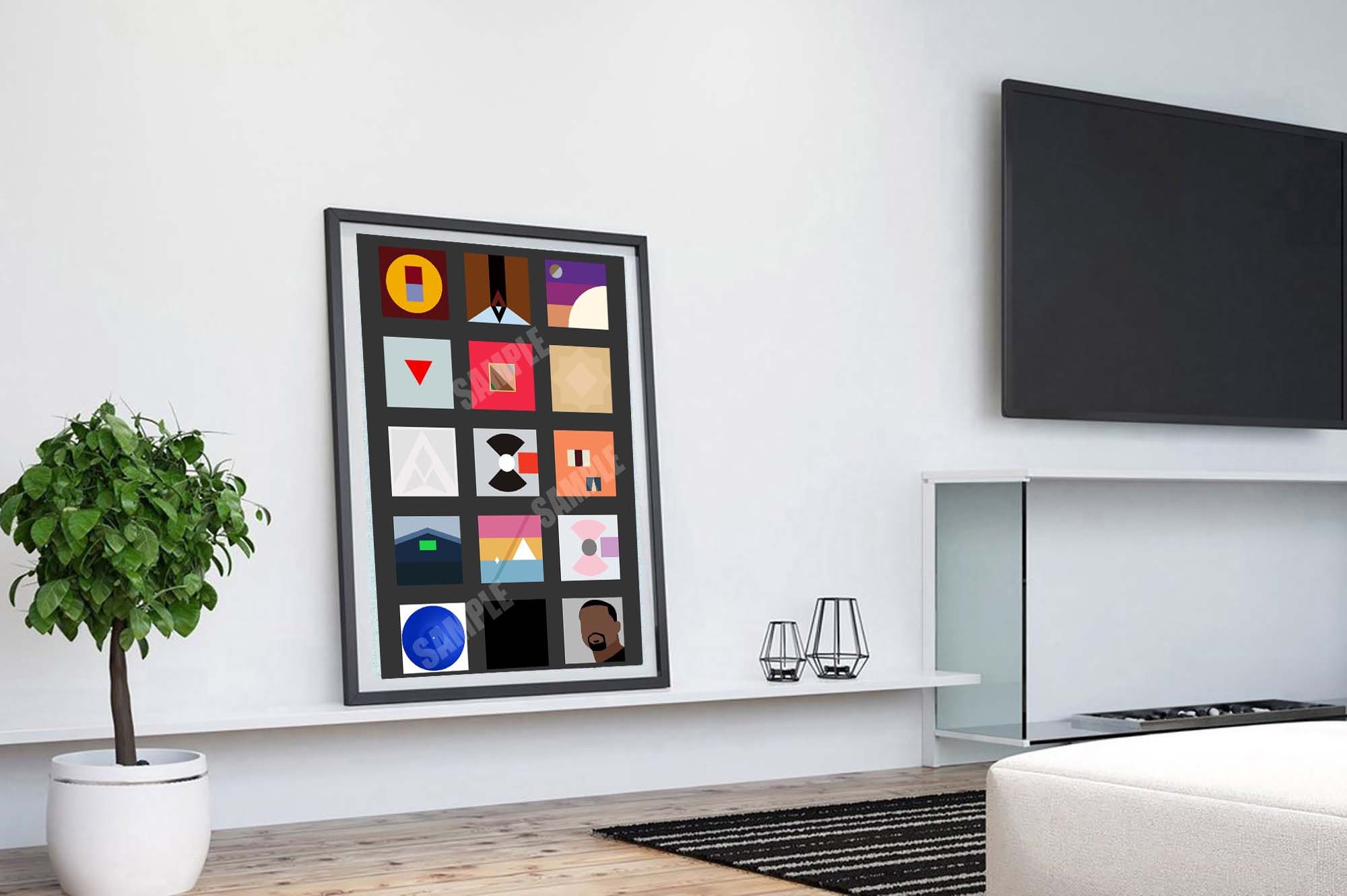 Kanye West Minimal Album History Poster Hypebeast Poster Hip - Etsy