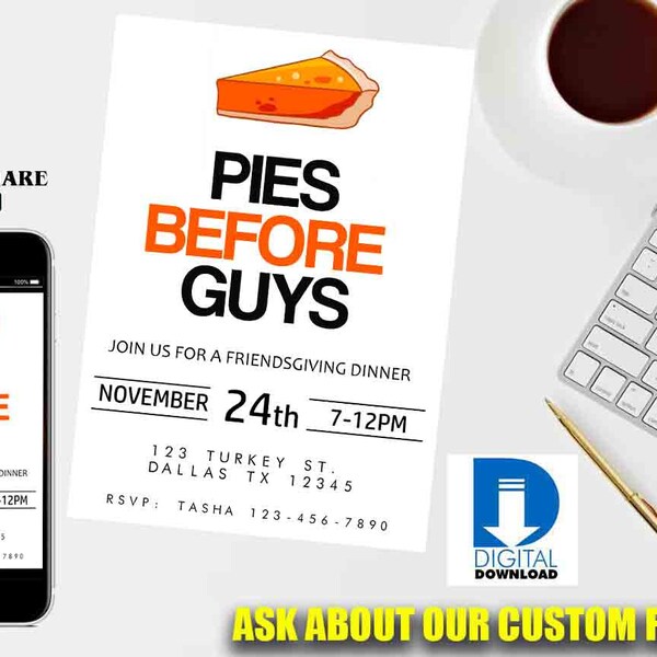 Pie Social Invitation - Etsy