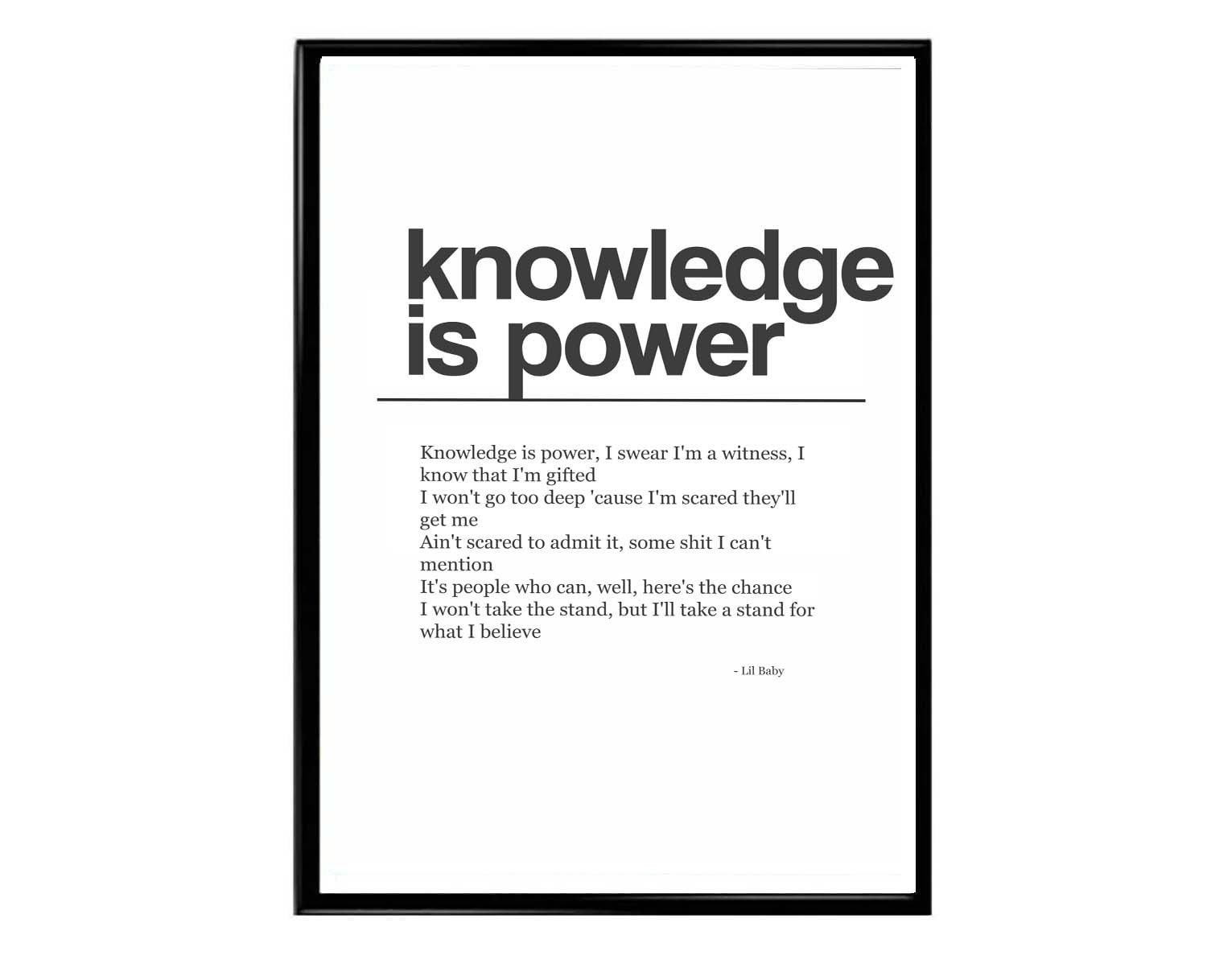 Knowledge Is Power Poster