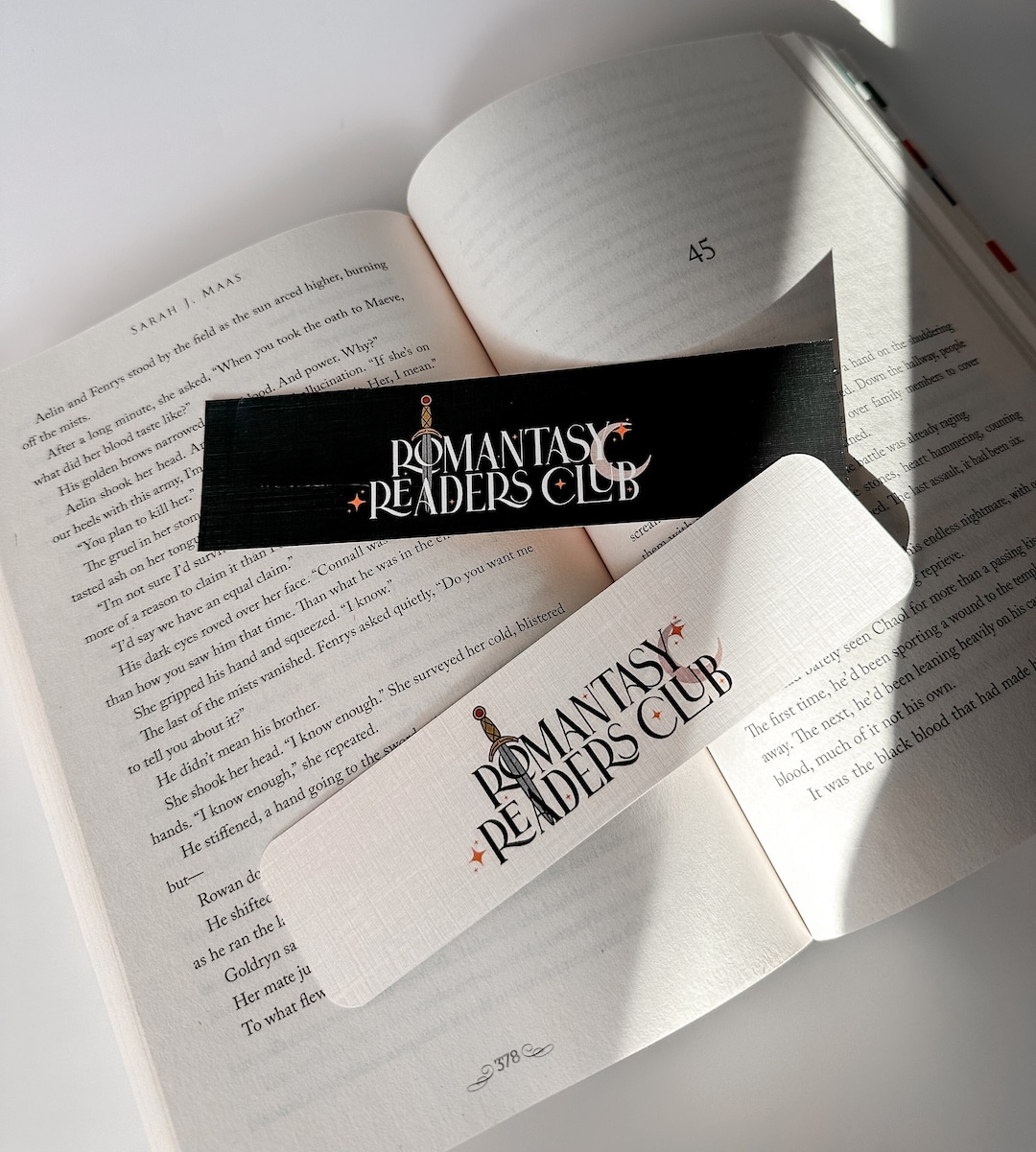 Romantasy Readers Club Bookmark| Linen Bookmark | Bookmarks | Page ...