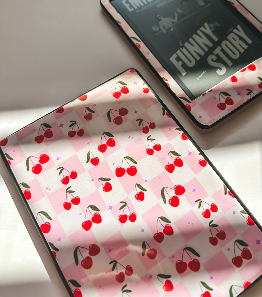 Cherry Fields Kindle Skin: Glossy Vinyl Kindle Decal - Etsy
