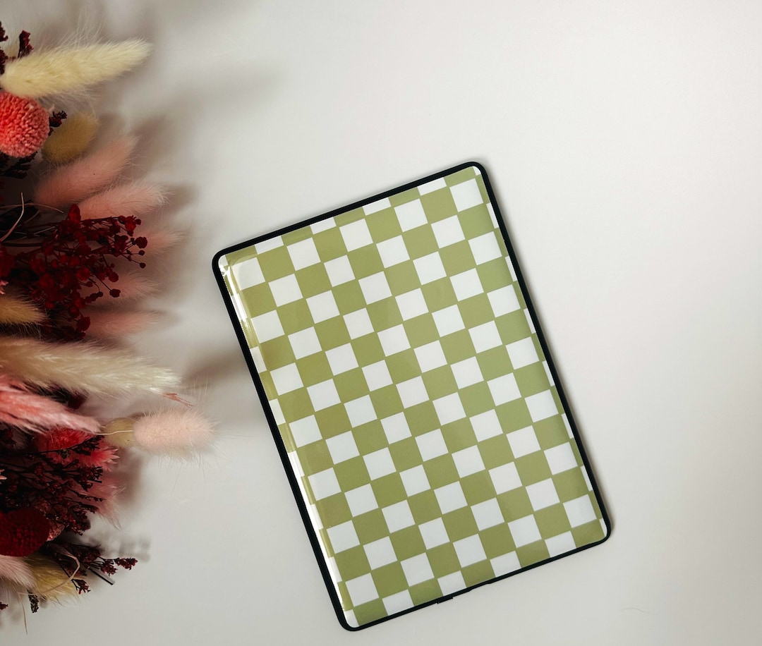 Sage Green Checkerboard Kindle Skin | Vinyl Decal - Etsy
