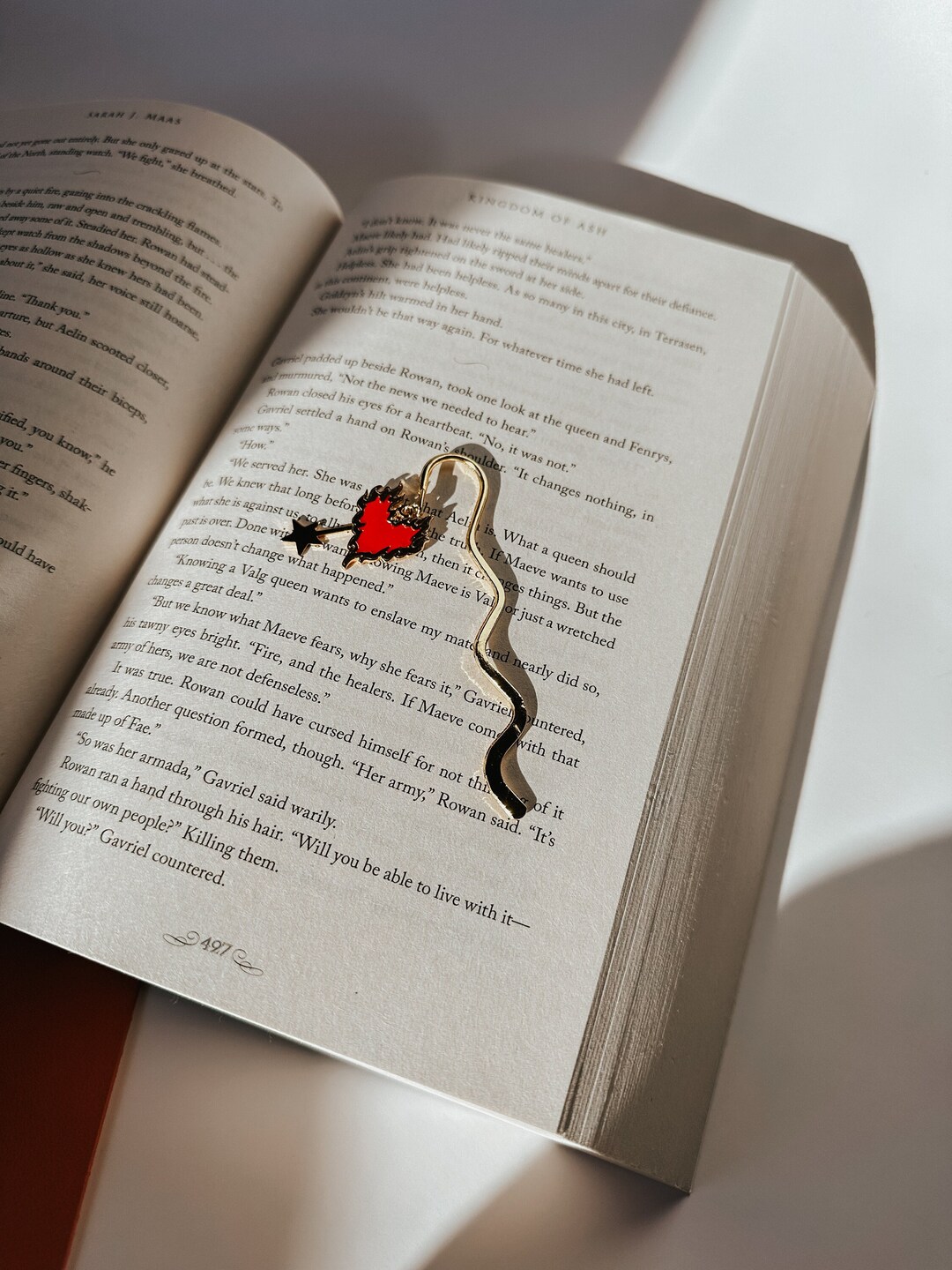 Fireheart Hook Bookmark Throne of Glass Inspired Bookmark chain ...