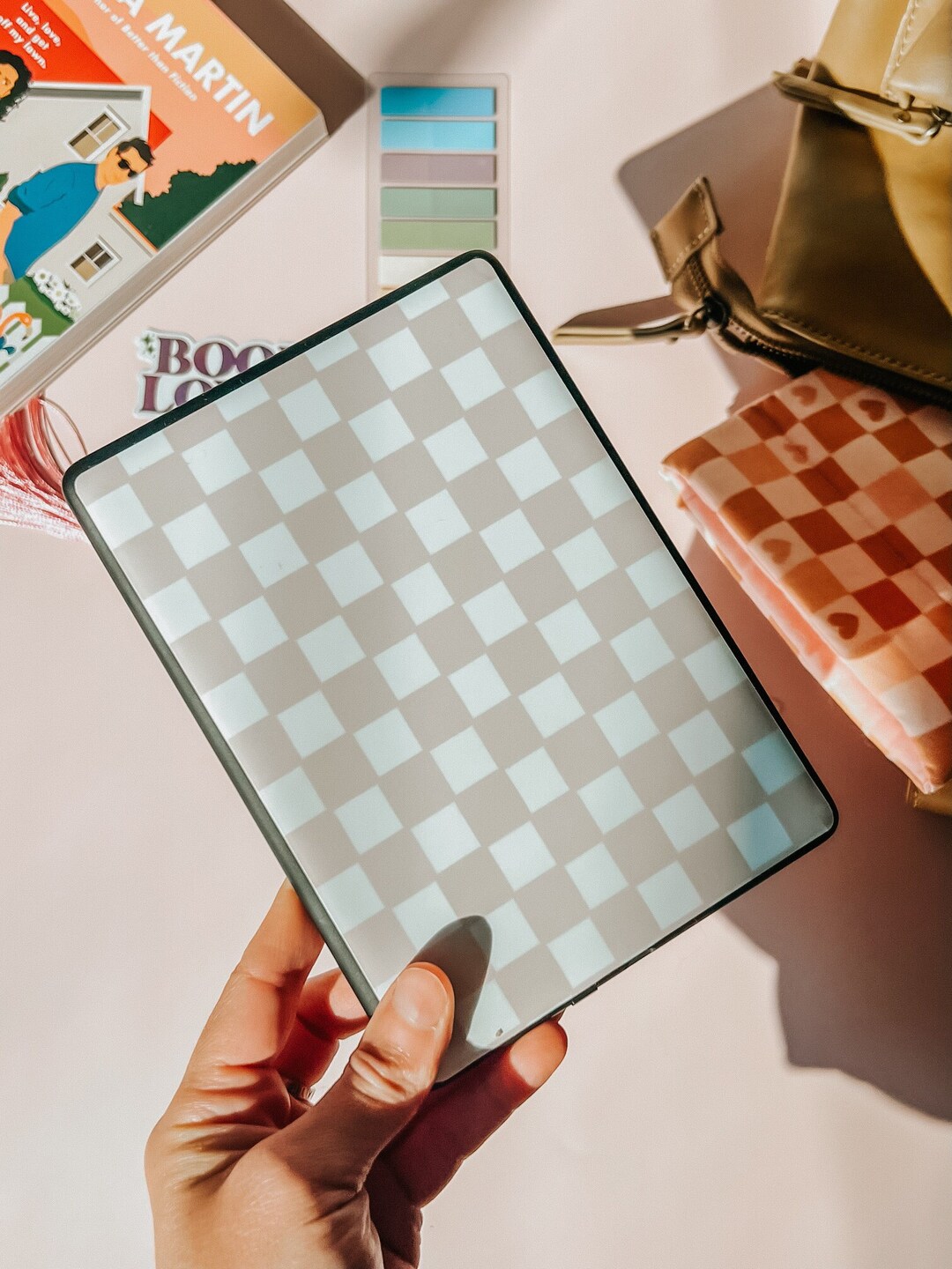 Pink Sand Checkerboard Kindle Skin | Vinyl Kindle Decal - Etsy