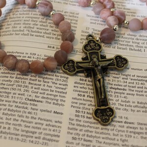Divine Mercy-natural Stone Catholic Rosary - Etsy