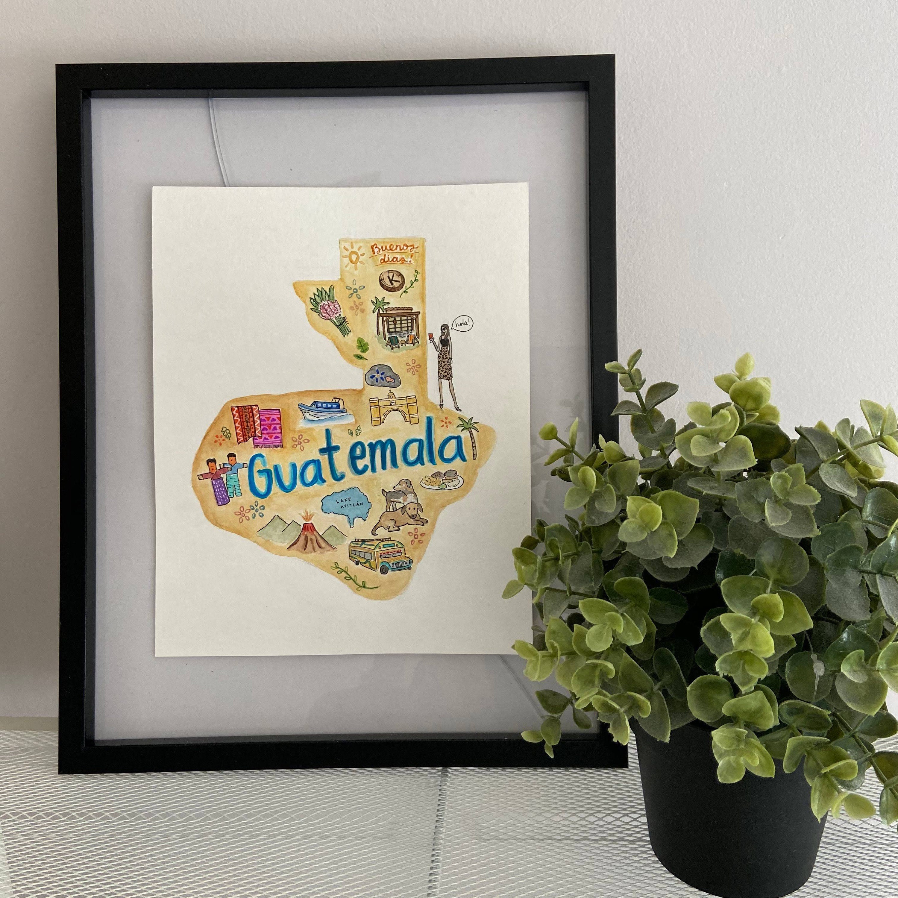 Maps: Custom Illustrated Watercolor Map // Hand Painted Map, Hand Drawn ...