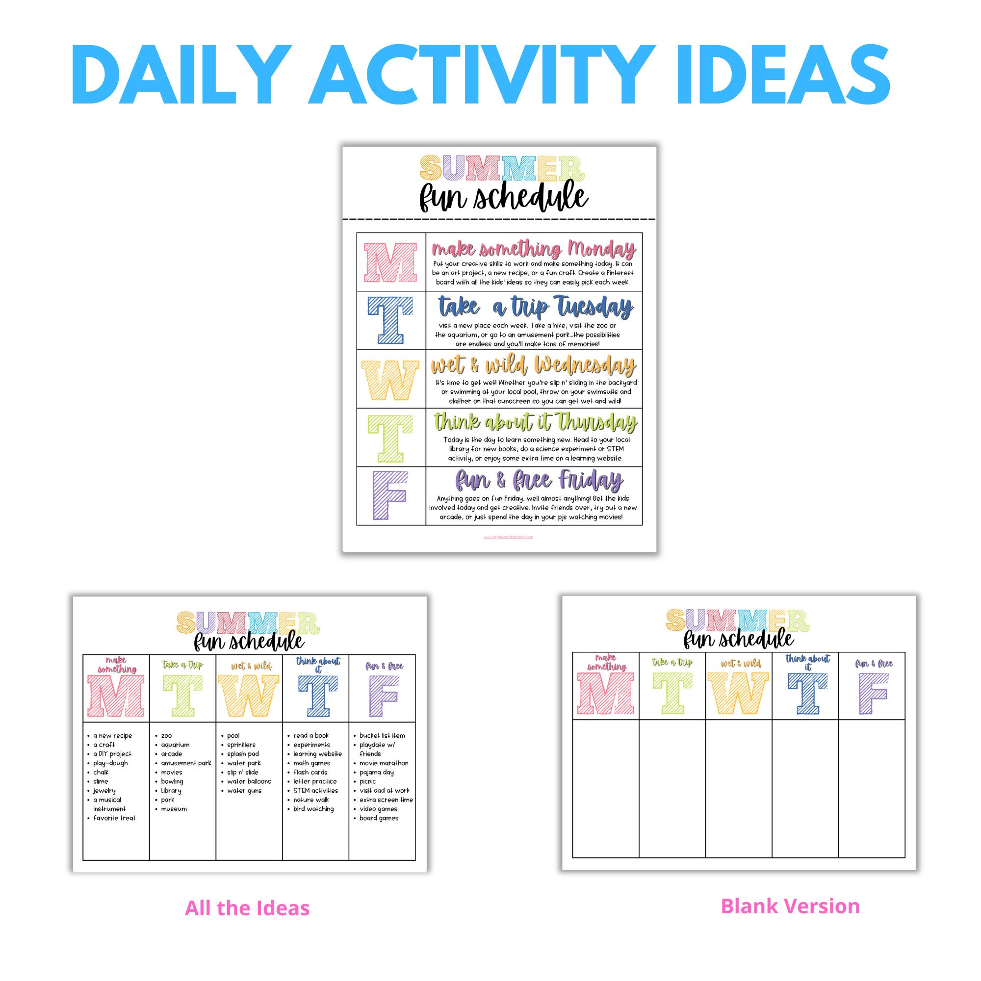 SUMMER 2025 Planner/ Summer Activities Bundle | Summer Calendar ...