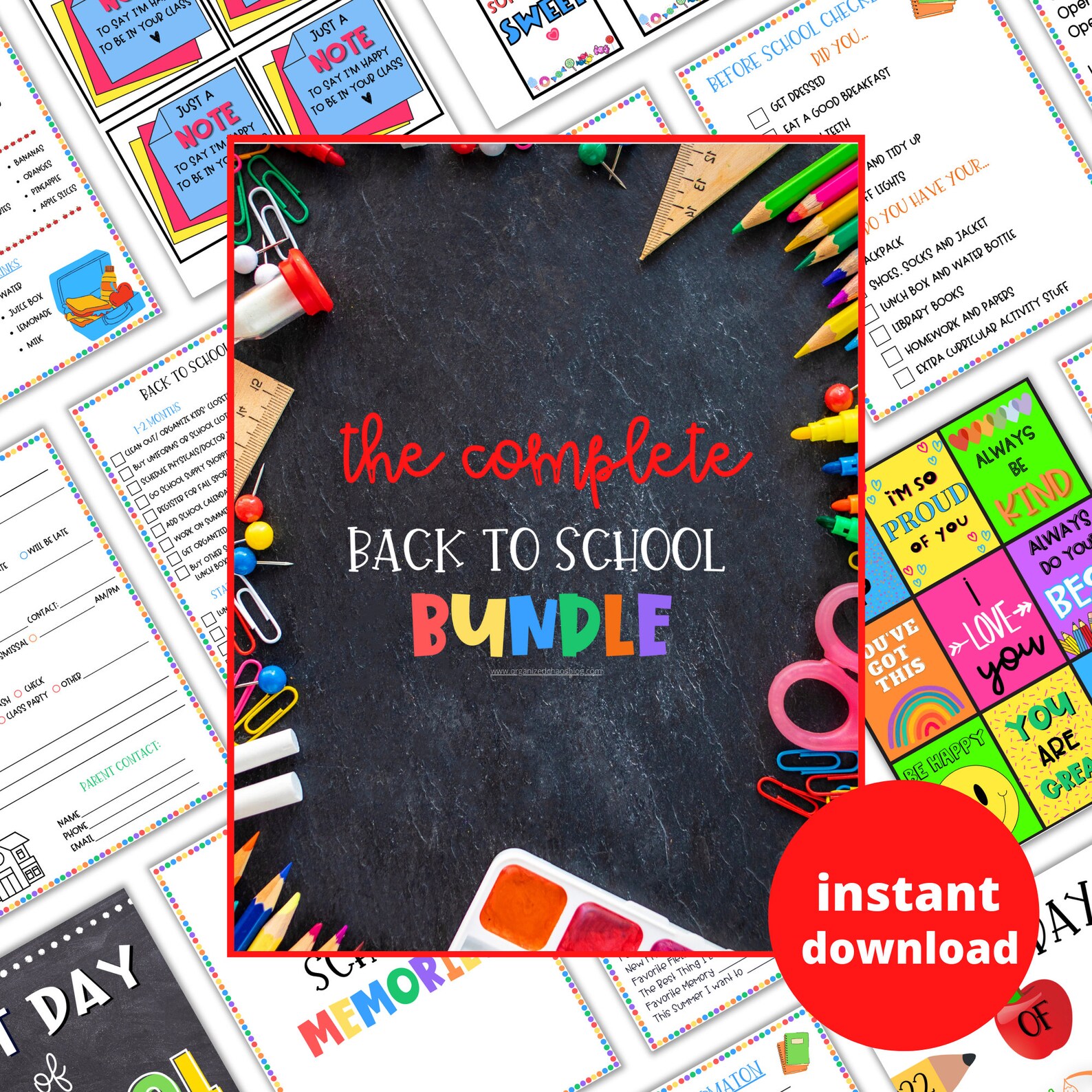 The Complete Back to School Bundle | Back to School Printables | School ...