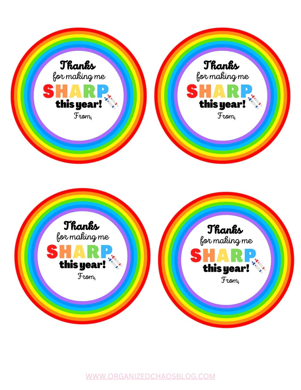 Teacher Appreciation Gift Tags | Teacher Gift Tags | Teacher ...