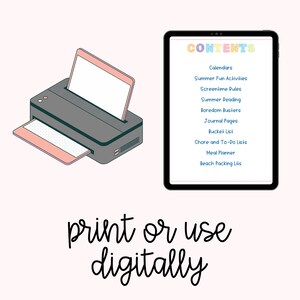 SUMMER 2025 Planner/ Summer Activities Bundle | Summer Calendar ...