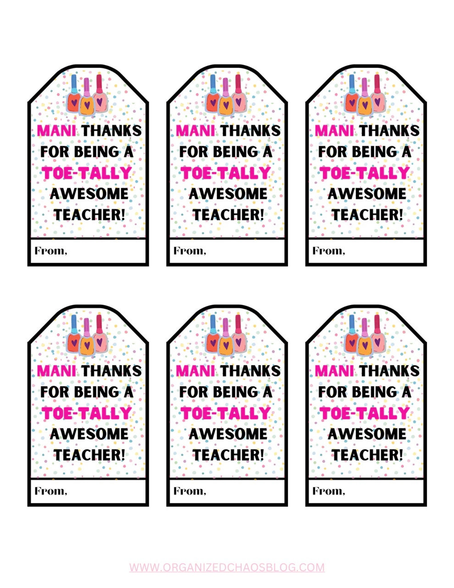 Teacher Appreciation Gift Tags | Teacher Gift Tags | Teacher ...