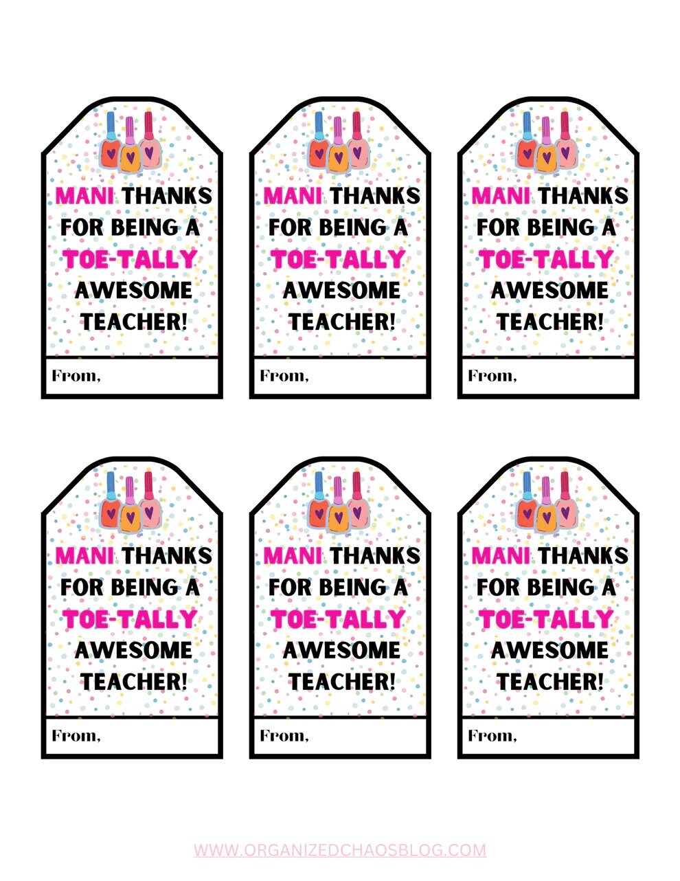 Teacher Appreciation Gift Tags | Teacher Gift Tags | Teacher ...