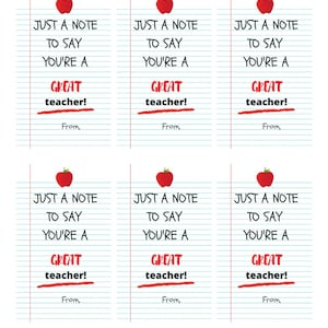 Teacher Appreciation Gift Tags | Teacher Gift Tags | Teacher ...