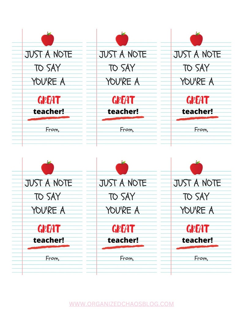 Teacher Appreciation Gift Tags Teacher Gift Tags Teacher Appreciation ...