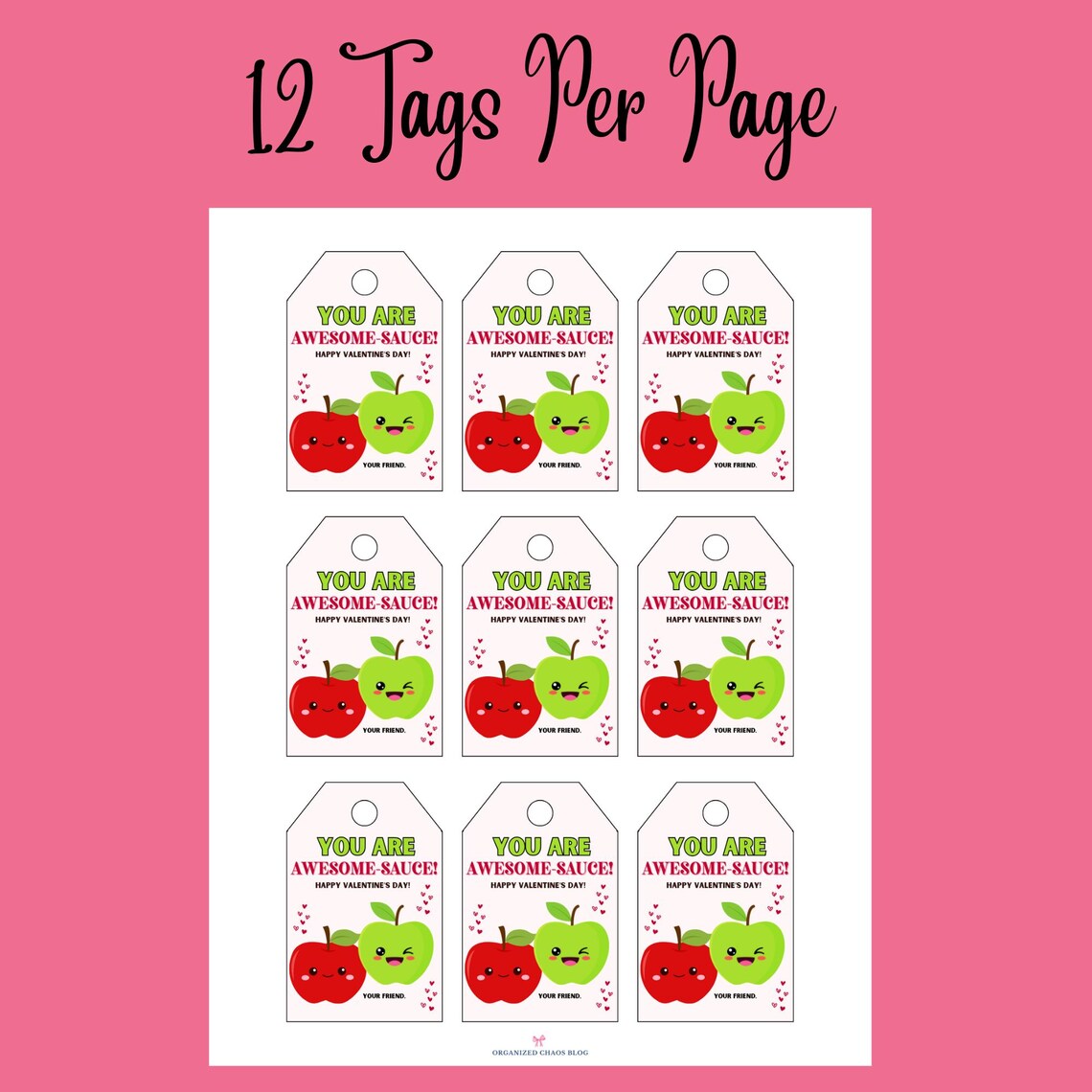 Valentine's Day Gift Tags - You Are Awesome-sauce! Valentine's Day ...