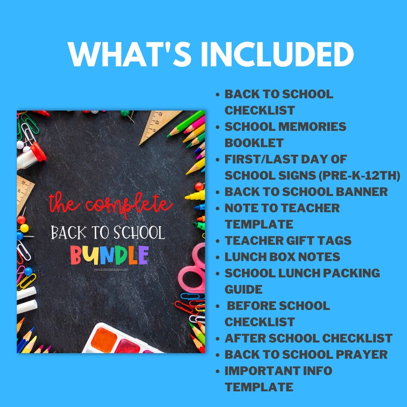 The Complete Back to School Bundle | Back to School Printables | School ...