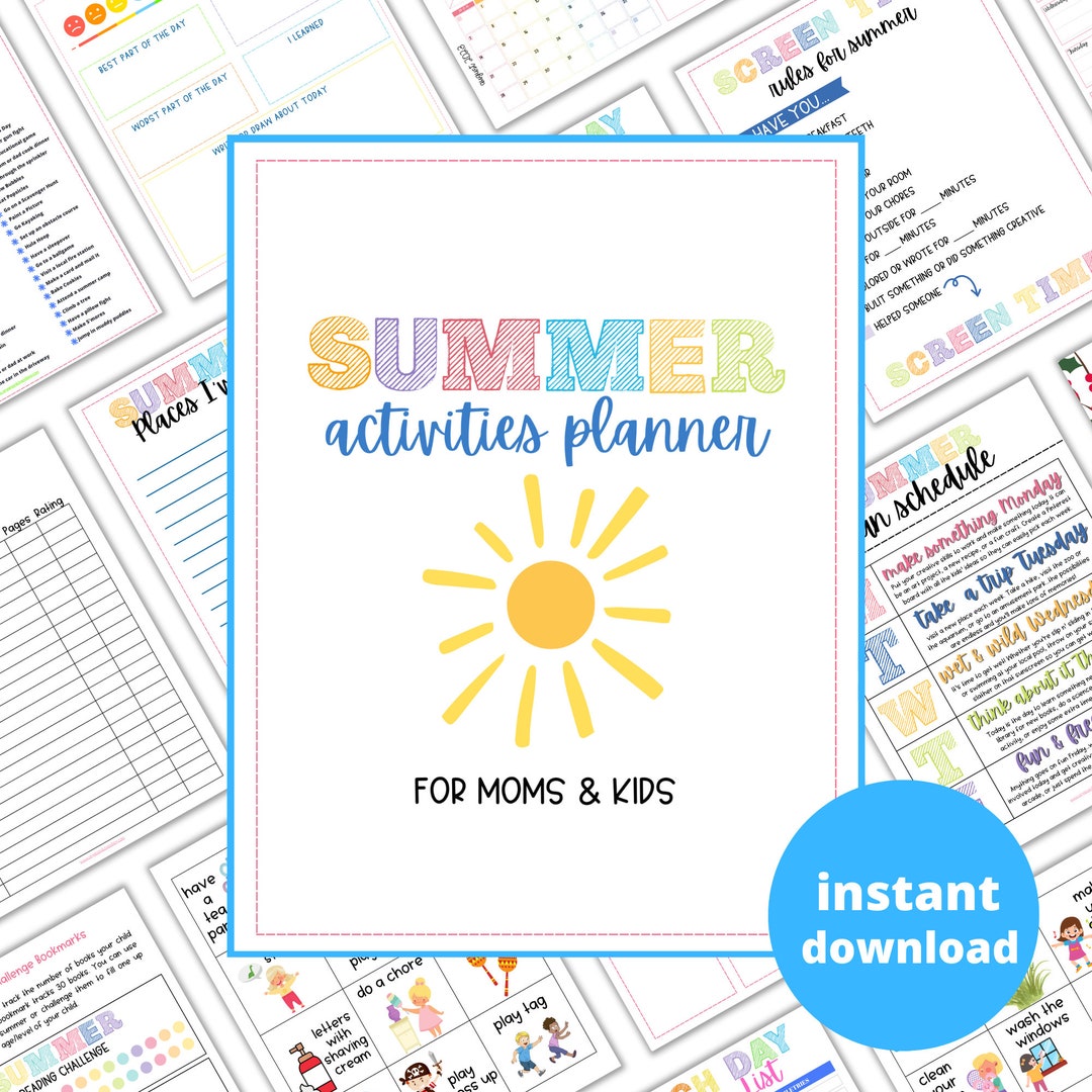 SUMMER 2025 Planner/ Summer Activities Bundle | Summer Calendar ...