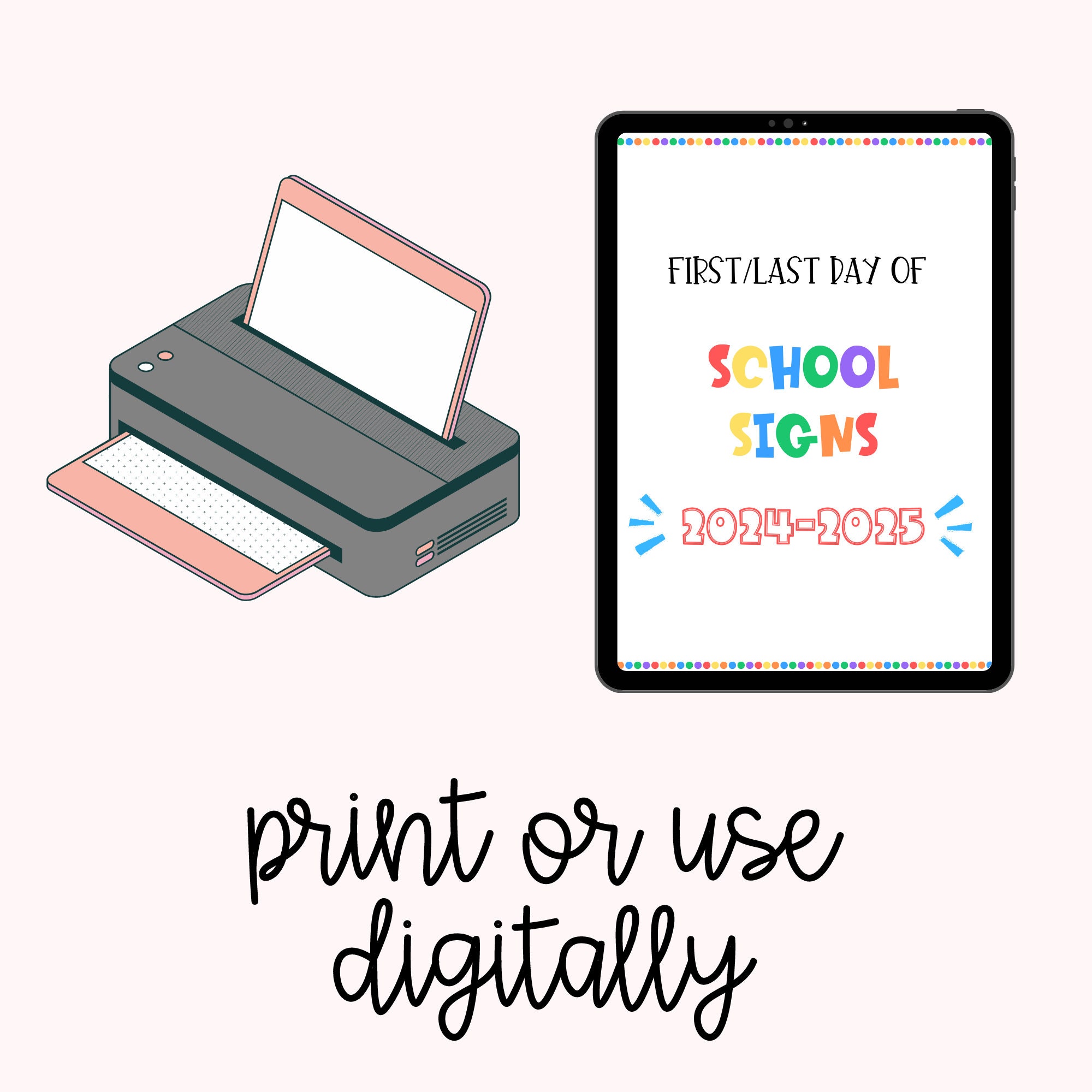 First/last Day of School Signs 2024-2025 |back to School Signs |back to ...