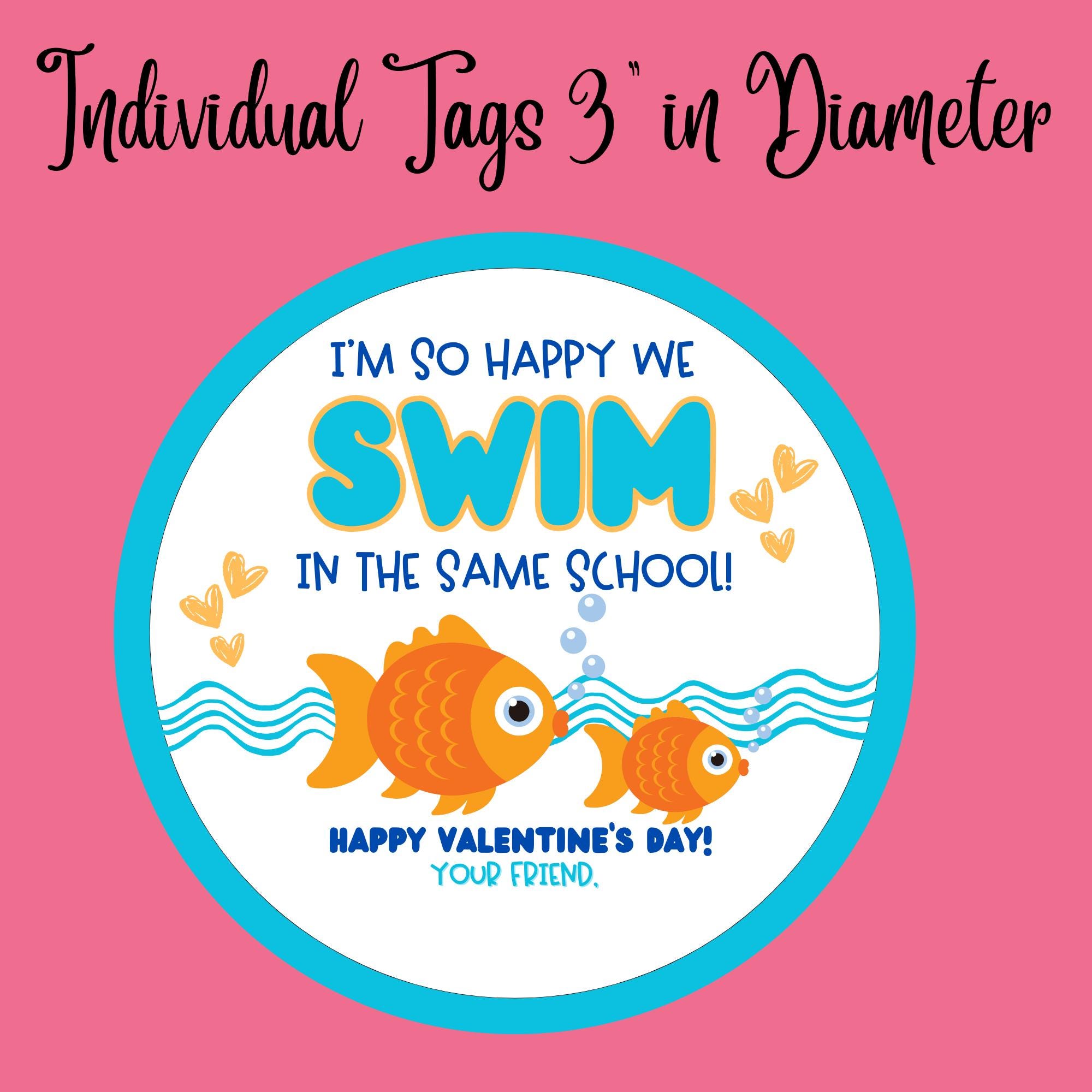 Valentine's Day Gift Tags - "i'm so Glad We're in the Same School ...