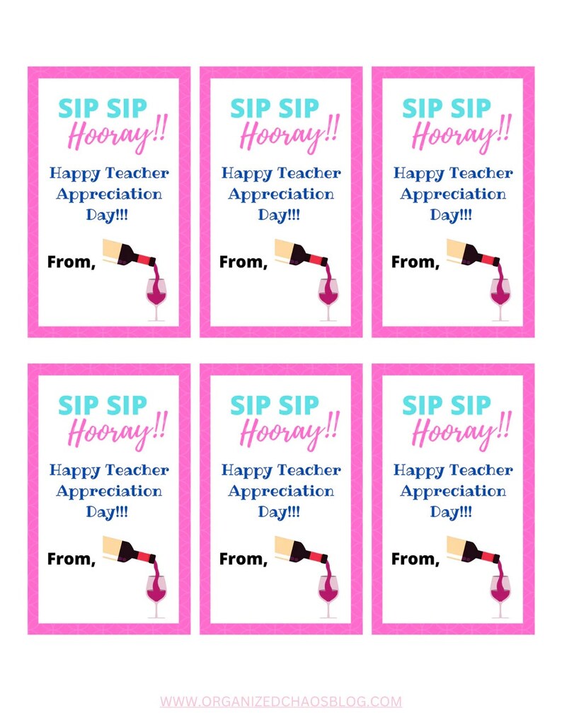 Teacher Appreciation Gift Tags | Teacher Gift Tags | Teacher ...