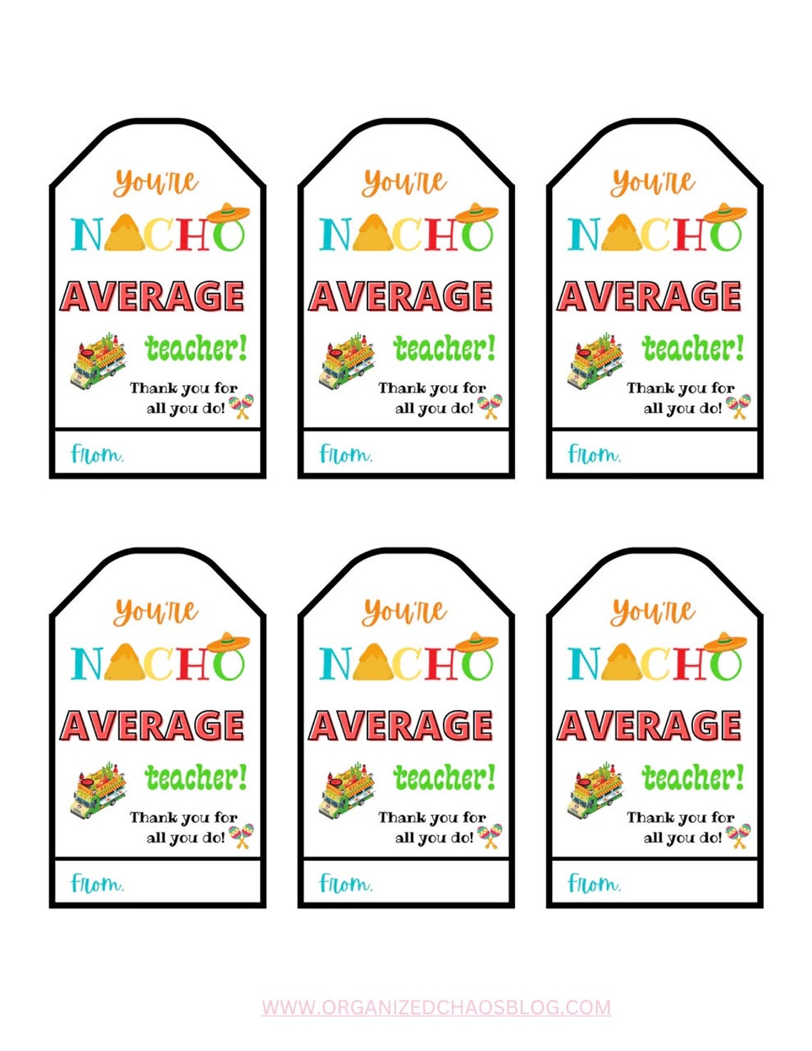 Teacher Appreciation Gift Tags Teacher Gift Tags Teacher Appreciation ...