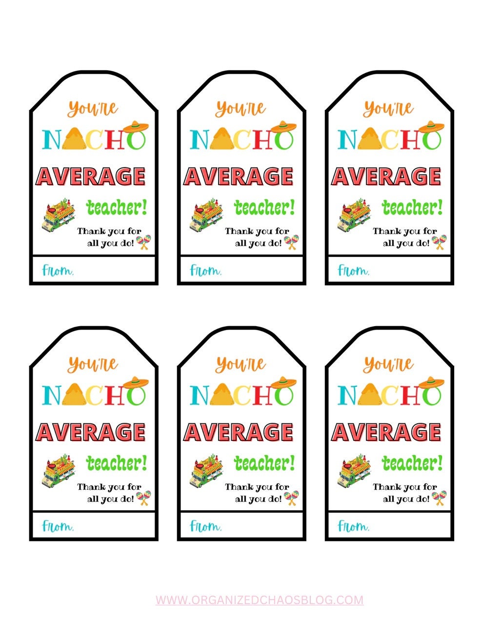 Teacher Appreciation Gift Tags | Teacher Gift Tags | Teacher ...