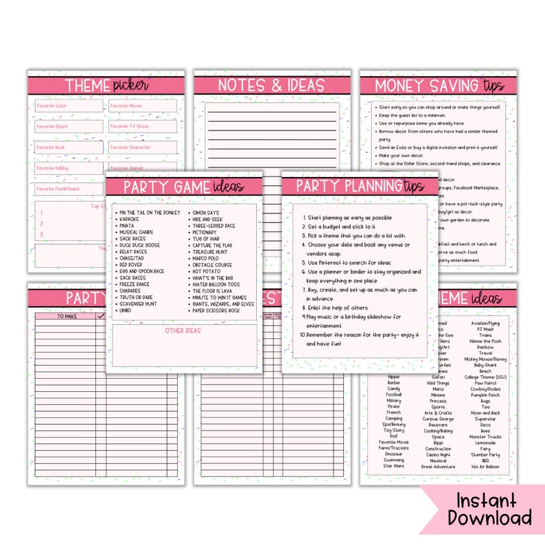 Ultimate Party Planning Bundle: Budget, Timeline, and Games - Etsy