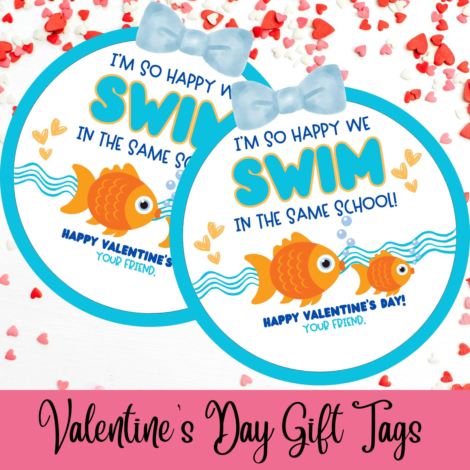 Valentine's Day Gift Tags - "i'm so Glad We're in the Same School ...