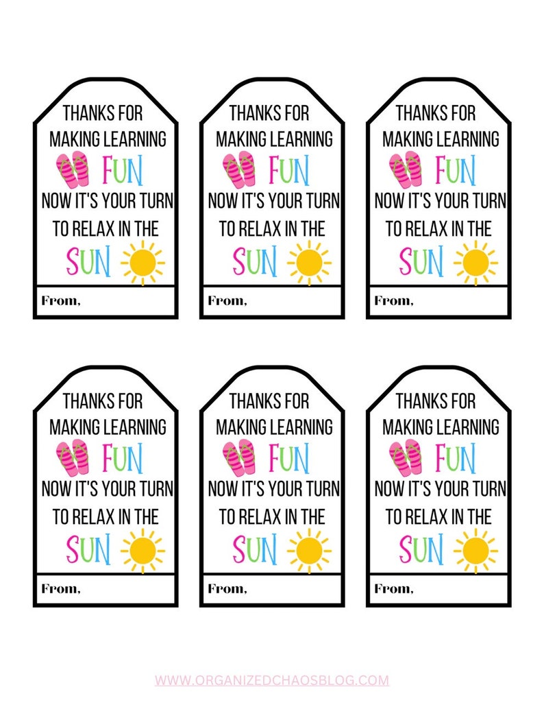 Teacher Appreciation Gift Tags | Teacher Gift Tags | Teacher ...