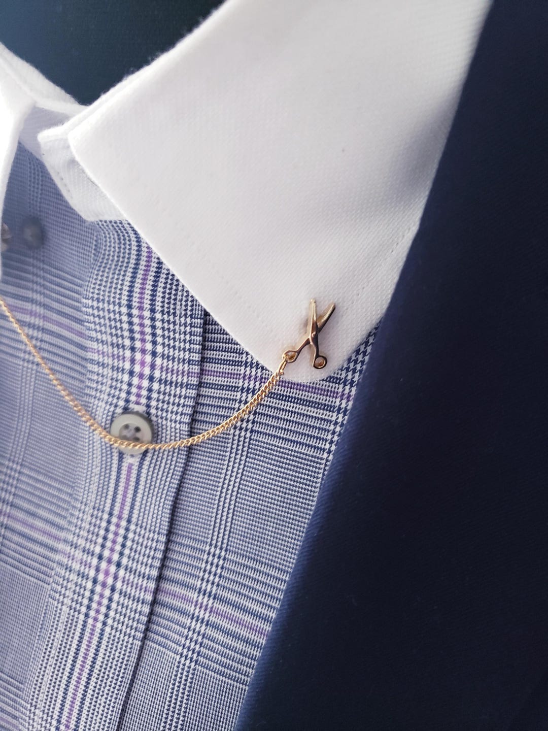 Scissor Collar Pins | Gold Chains | Scissor | Unisex - Etsy