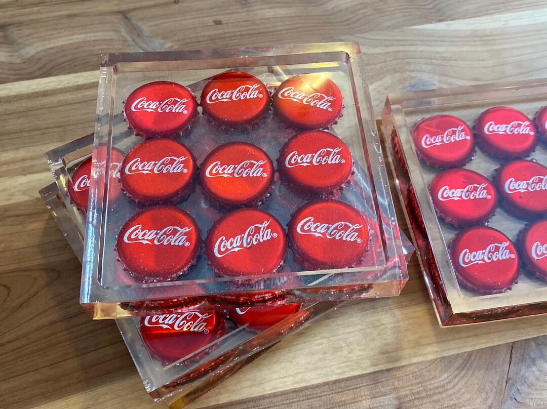 Bottle Cap Epoxy Coasters - Etsy