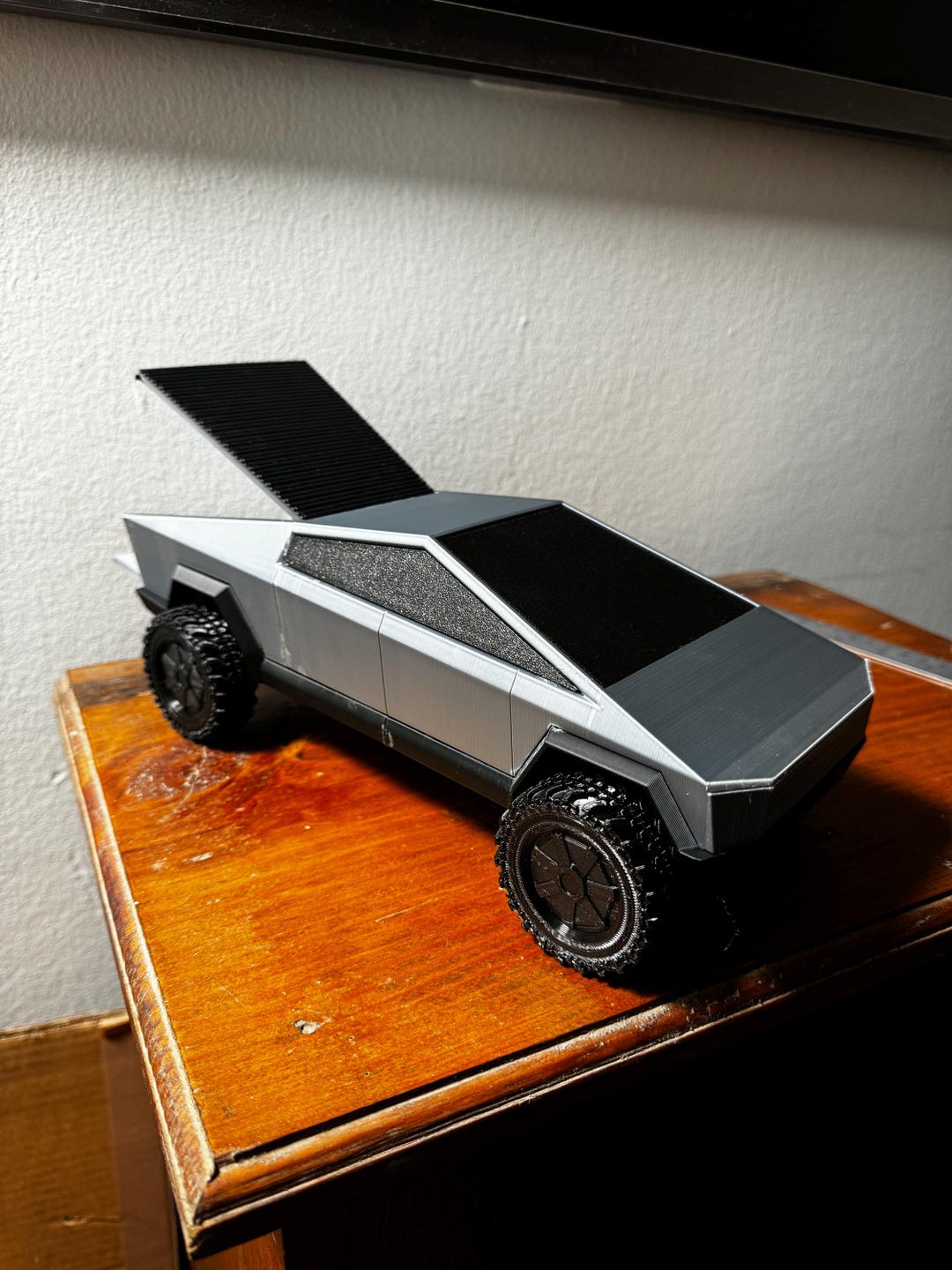 3D Printed Tesla Cybertruck LARGE 1’ Model W/ Tonneau Bed Cover - Etsy
